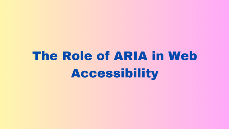 Understanding Aria Roles: The Input Role In Web Accessibility – peerdh.com