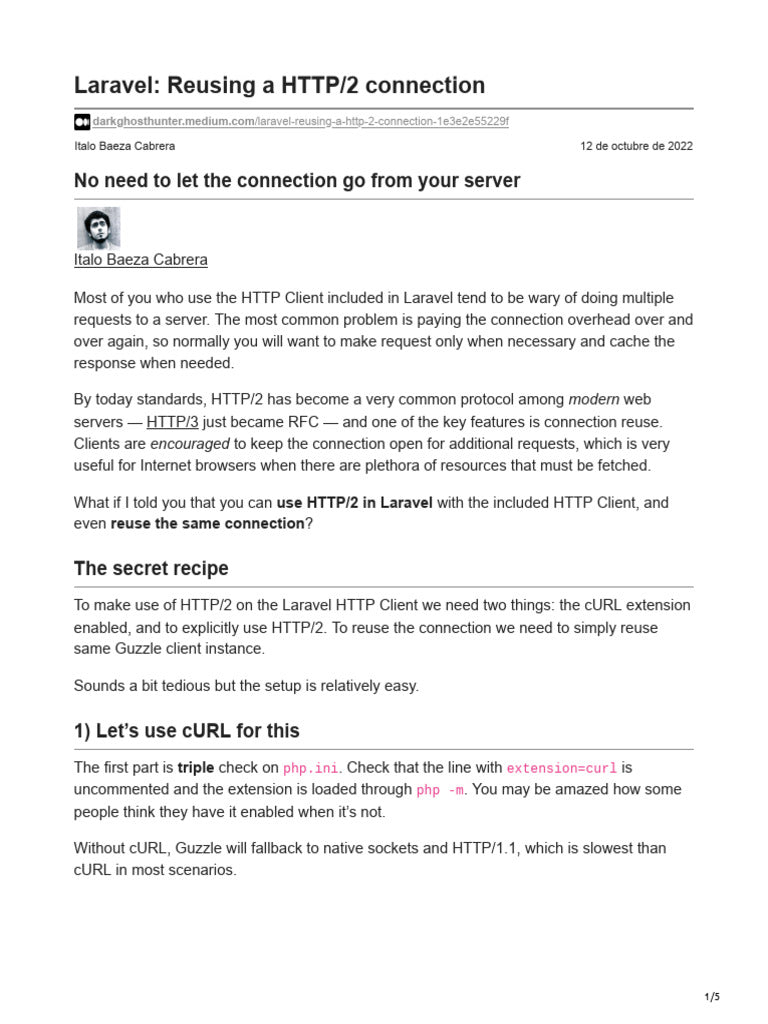 Implementing Http2 In Laravel For Improved Performance – peerdh.com