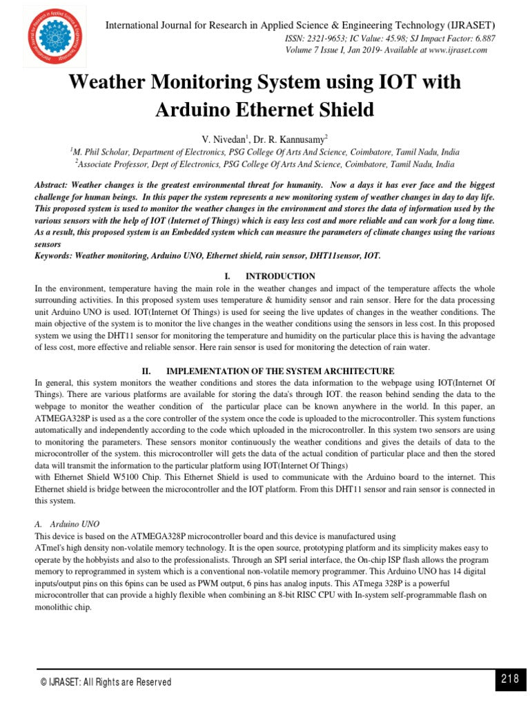 Integrating Iot With Arduino For Remote Weather Data Monitoring – peerdh.com