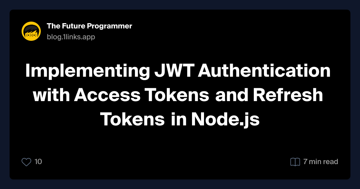 Implementing Refresh Tokens For Jwt In Express.js – peerdh.com