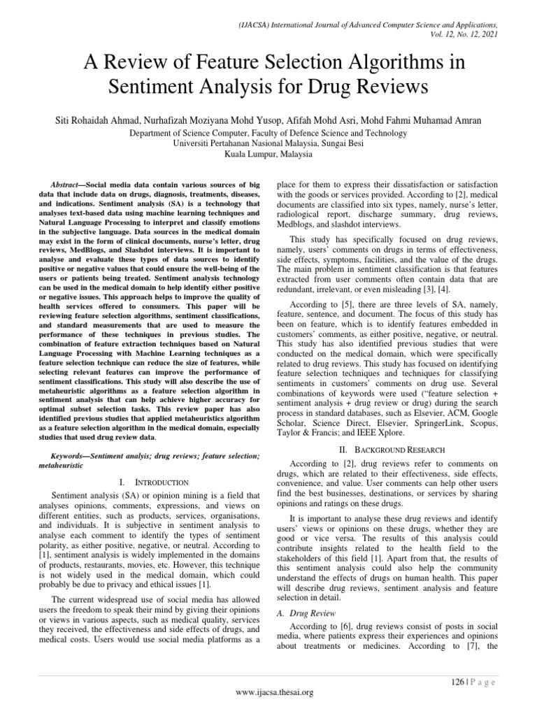Comparative Analysis Of Memory Usage In Feature Selection Algorithms A – peerdh.com