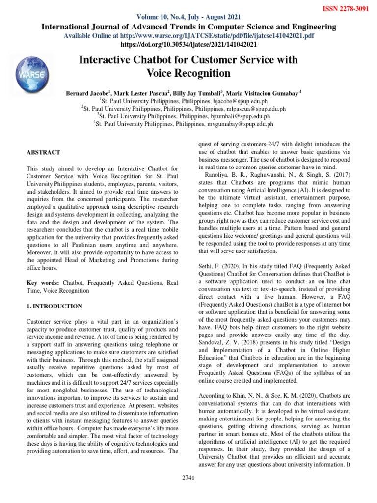 Integrating A Chatbot With A Voice Recognition System – peerdh.com