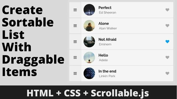 Creating A Sortable List With Javascript And Drag-and-drop Functionali ...