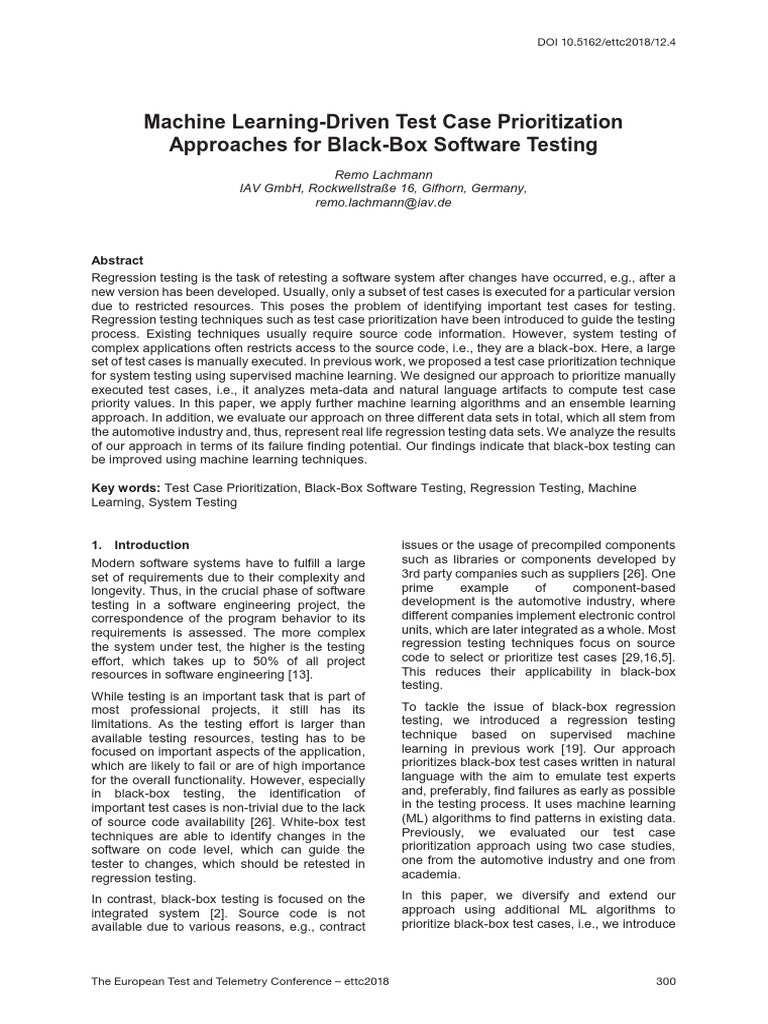 Implementing Machine Learning Algorithms For Adaptive Test Case Priori ...