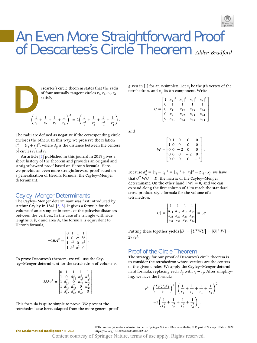 A Simple Proof Of Descartes' Circle Theorem In Coq – peerdh.com